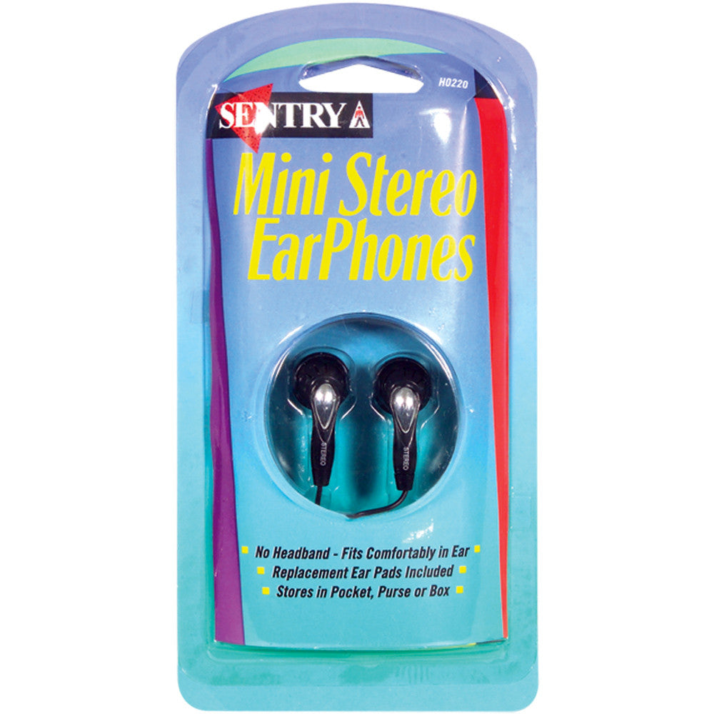 Sentry Black Mini Stereo In-Ear Headphones | Anchortex &ndash...