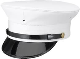 W. Alboum Comfort Fit White Fire Bell Crown Fireman's Cap...