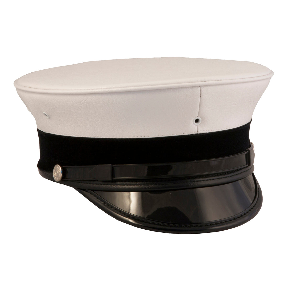 W. Alboum Comfort Fit White Fire Bell Crown Fireman's Cap...