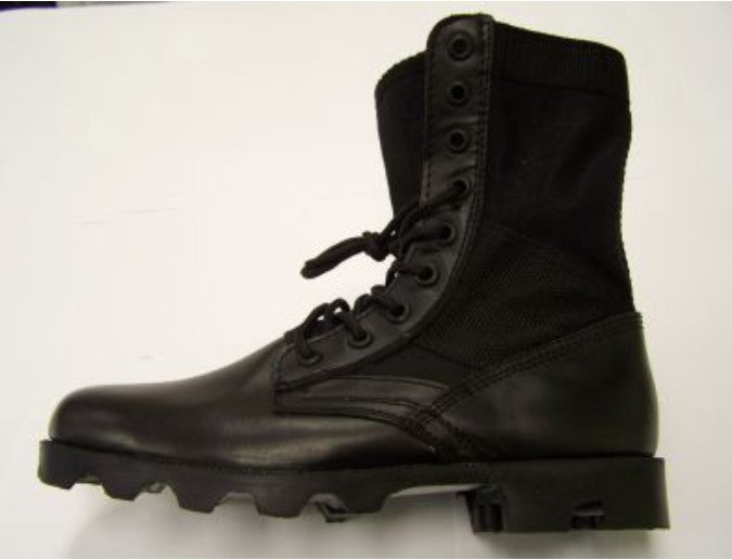 Men's G.I. Style Leather/Nylon Jungle Boots Inmate - Blac...