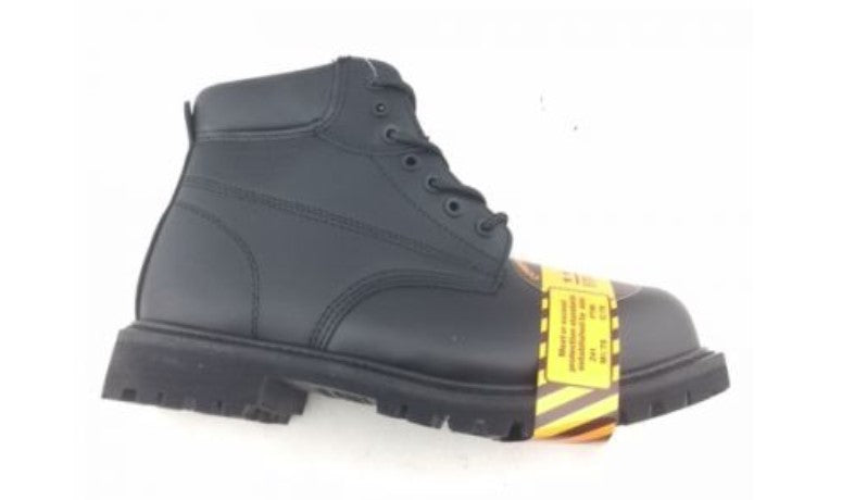 Black 6" Leather Composite Safety Toe Inmate Boots | Anc...